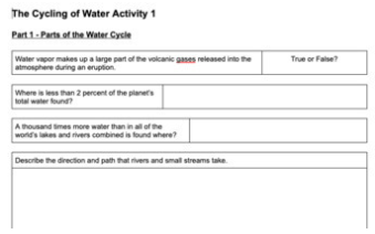 6th Science Lesson Water Cycle OAS 6.ESS2.4 NGSS MS-ESS2-4 | Made By ...