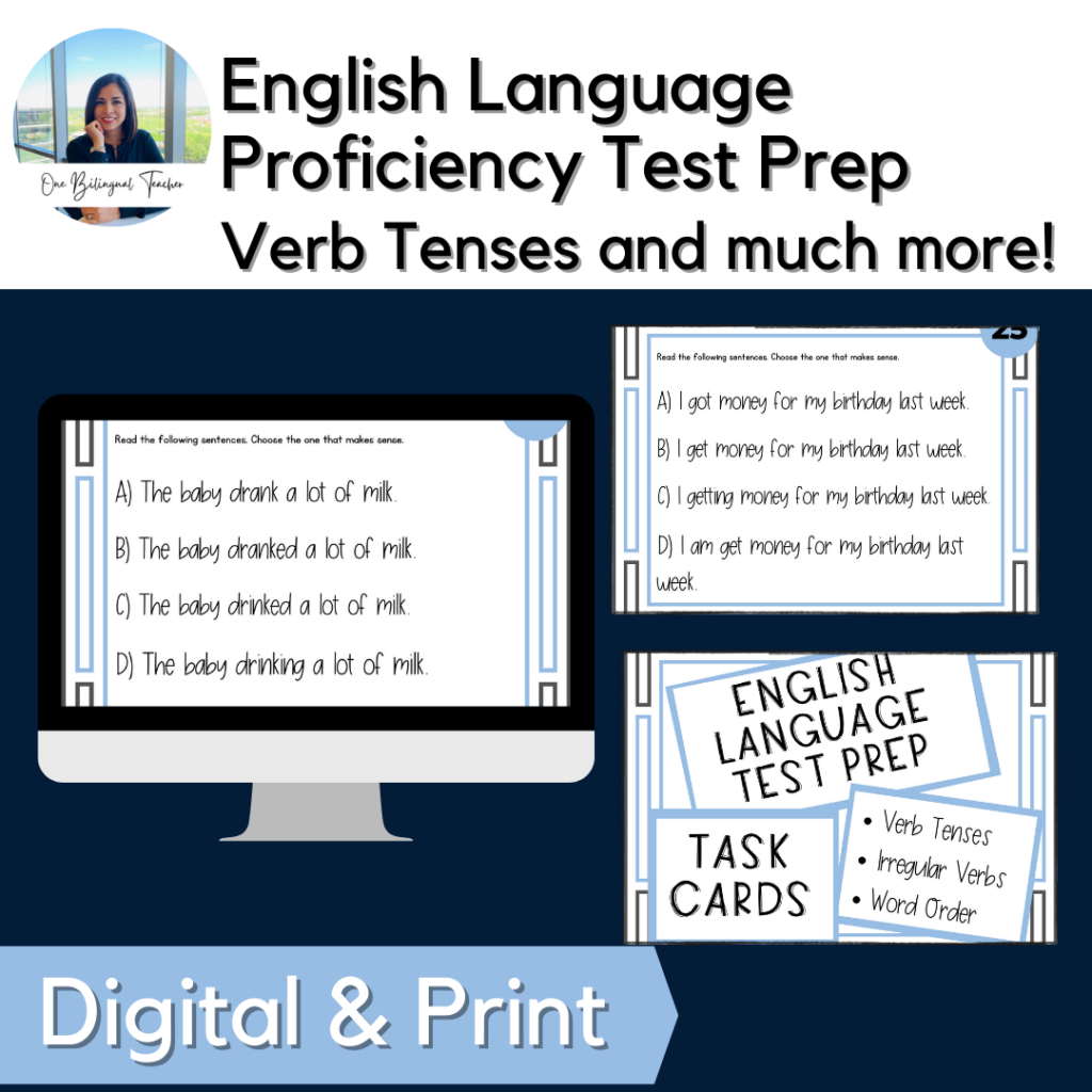English Language Proficiency Practice Task Cards | Made By Teachers