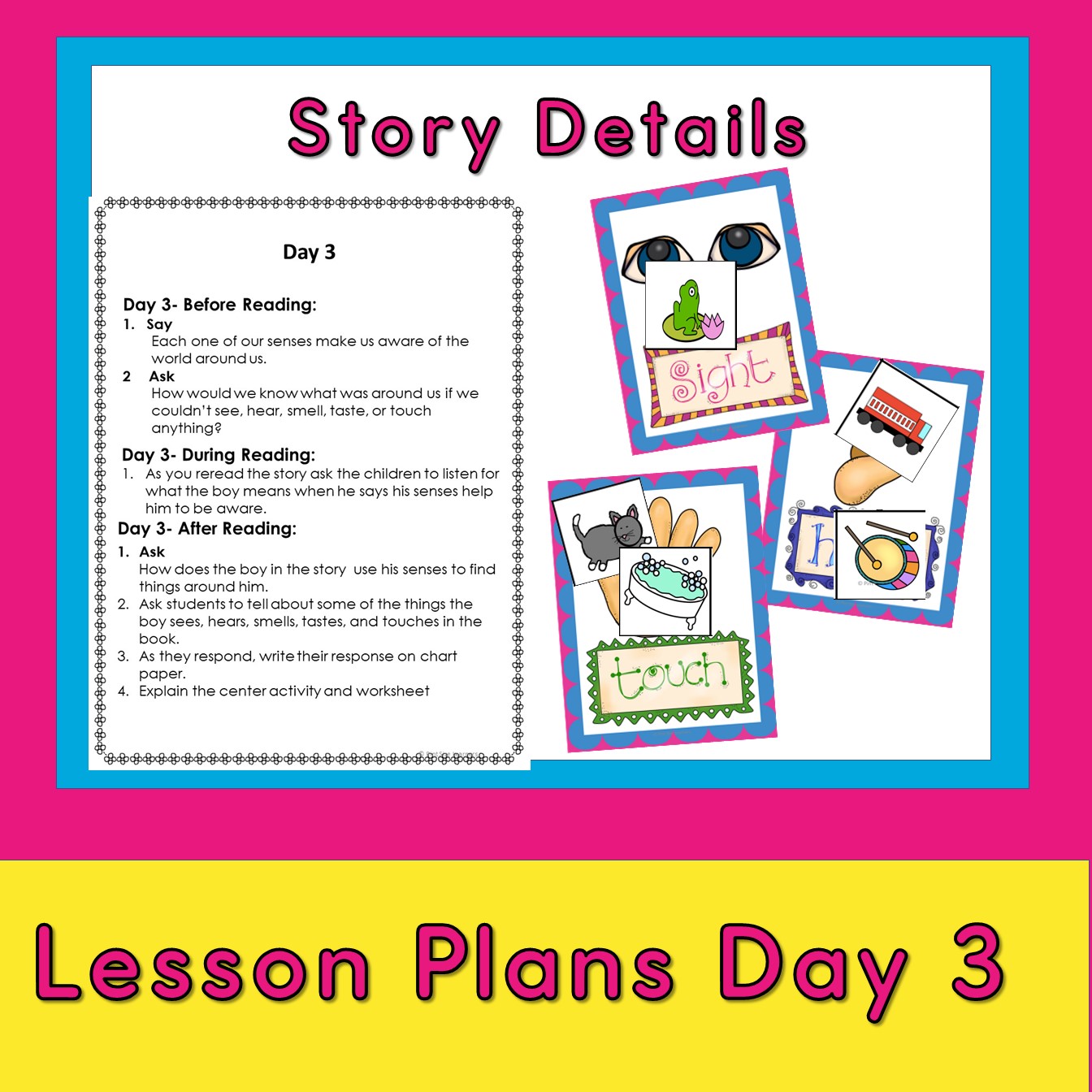 Five Senses Book Study Unit and Lesson Plans | 5 Senses Worksheets and ...