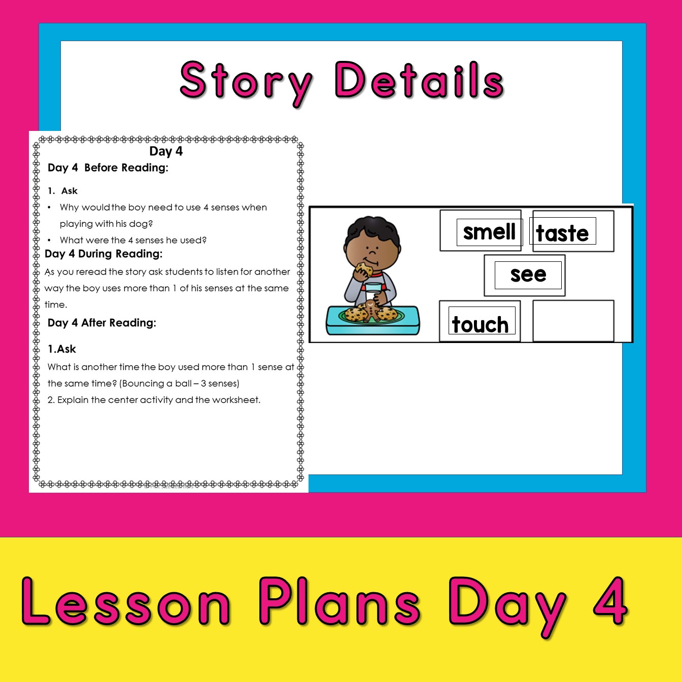 Five Senses Book Study Unit and Lesson Plans | 5 Senses Worksheets and ...