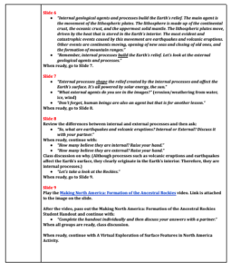 6th Science Lesson Earth's Processes,Plate Tectonics 6.ESS2.2,2.3, MS ...