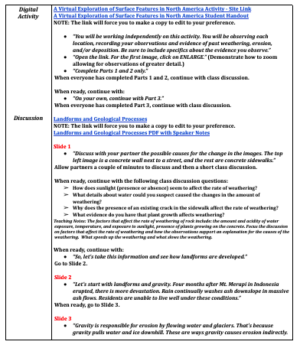 6th Science Lesson Earth's Processes,Plate Tectonics 6.ESS2.2,2.3, MS ...