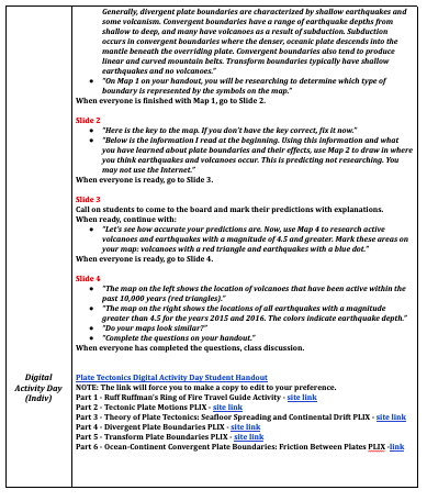6th Science Lesson Earth's Processes,Plate Tectonics 6.ESS2.2,2.3, MS ...