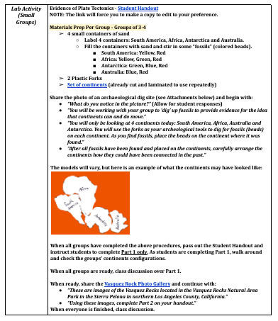 6th Science Lesson Earth's Processes,Plate Tectonics 6.ESS2.2,2.3, MS ...
