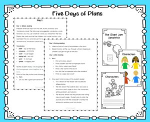 The Giant Jam Sandwich Book Study | Lesson Plans | Centers | Worksheets ...