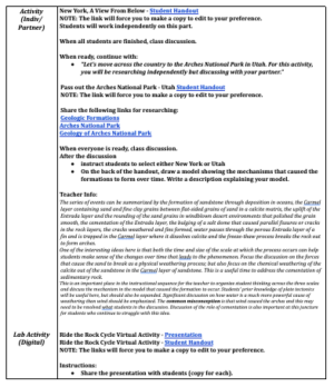6th Science Lesson Cycling of Earth's Materials OAS 6.ESS2.1 NGSS MS ...
