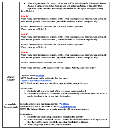 6th Science Lesson Earth's Geologic History OAS 6.ESS1.4 NGSS MS-ESS1-4 ...