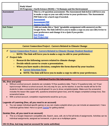 7th Science Lesson Factors of Global Temp Change OAS 7.ESS3.5 NGSS MS ...