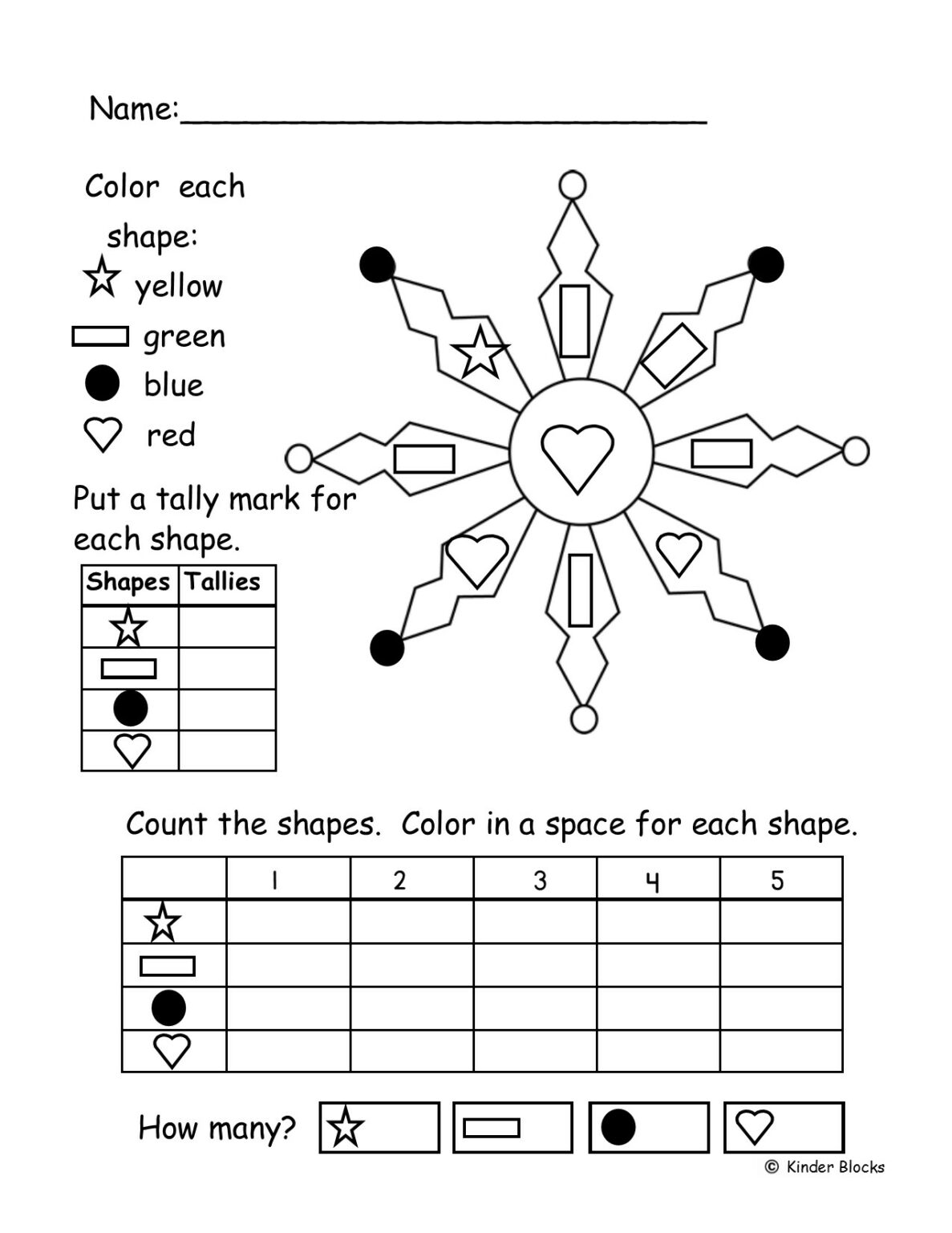 Graphing Colors and Shapes Winter Freebie | Made By Teachers