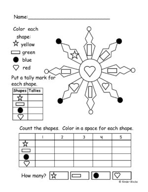 Graphing Colors and Shapes Winter Freebie | Made By Teachers
