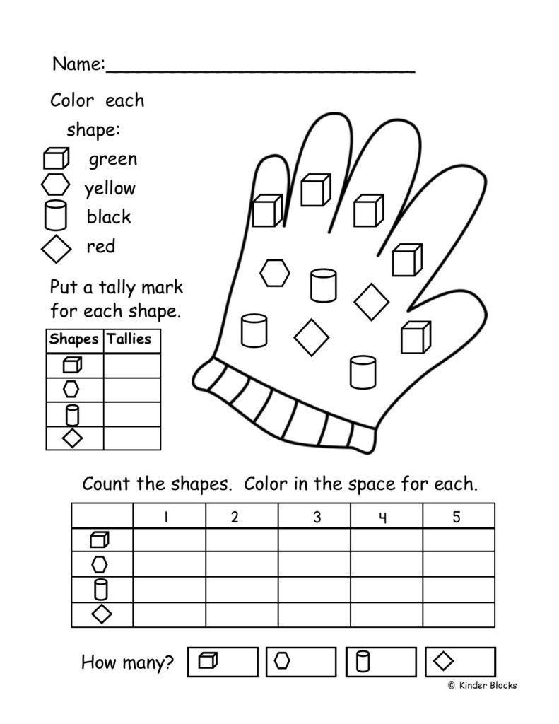 Graphing Colors and Shapes Winter Freebie | Made By Teachers