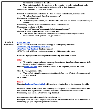 7th Science Lesson Human Population and Resources OAS 7.ESS3.4 NGSS MS ...
