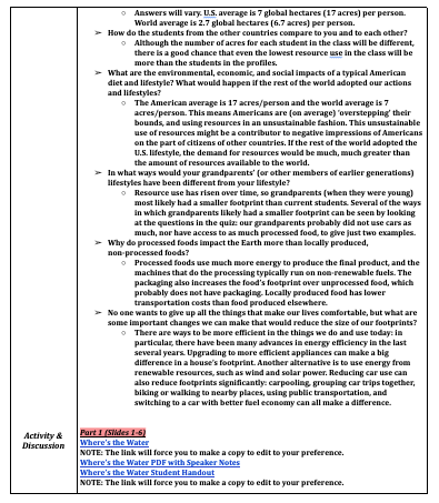 7th Science Lesson Human Population and Resources OAS 7.ESS3.4 NGSS MS ...