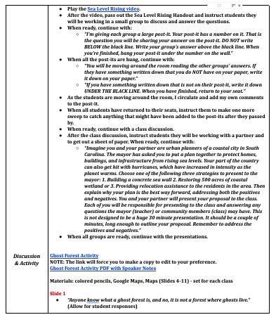 7th Science Lesson Monitoring Human Impact OAS 7.ESS3.3 NGSS MS-ESS3-3 ...