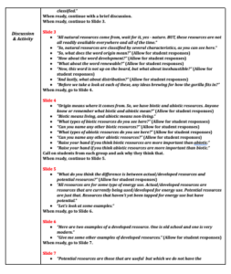 7th Science Lesson Earth's Resources Distribution OAS 7.ESS3.1 NGSS MS ...