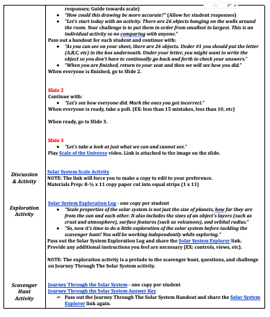 8th Science Lesson Scale Properties OAS 8.ESS1.3 NGSS MS-ESS1-3 | Made ...