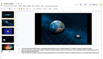 8th Science Lesson Role of Gravity OAS 8.ESS1.2 NGSS MS-ESS1-2 | Made ...