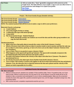 8th Science Lesson Role of Gravity OAS 8.ESS1.2 NGSS MS-ESS1-2 | Made ...