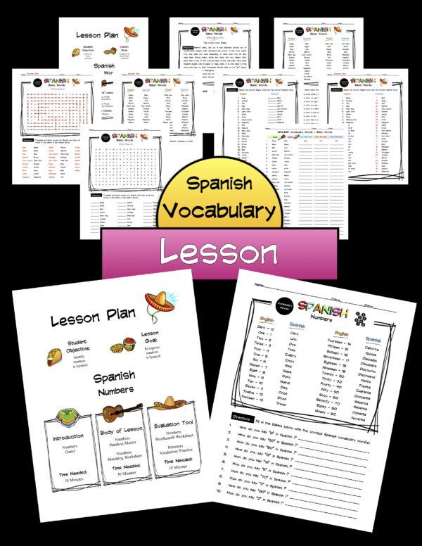 Spanish Numbers Lesson Packet | Made By Teachers
