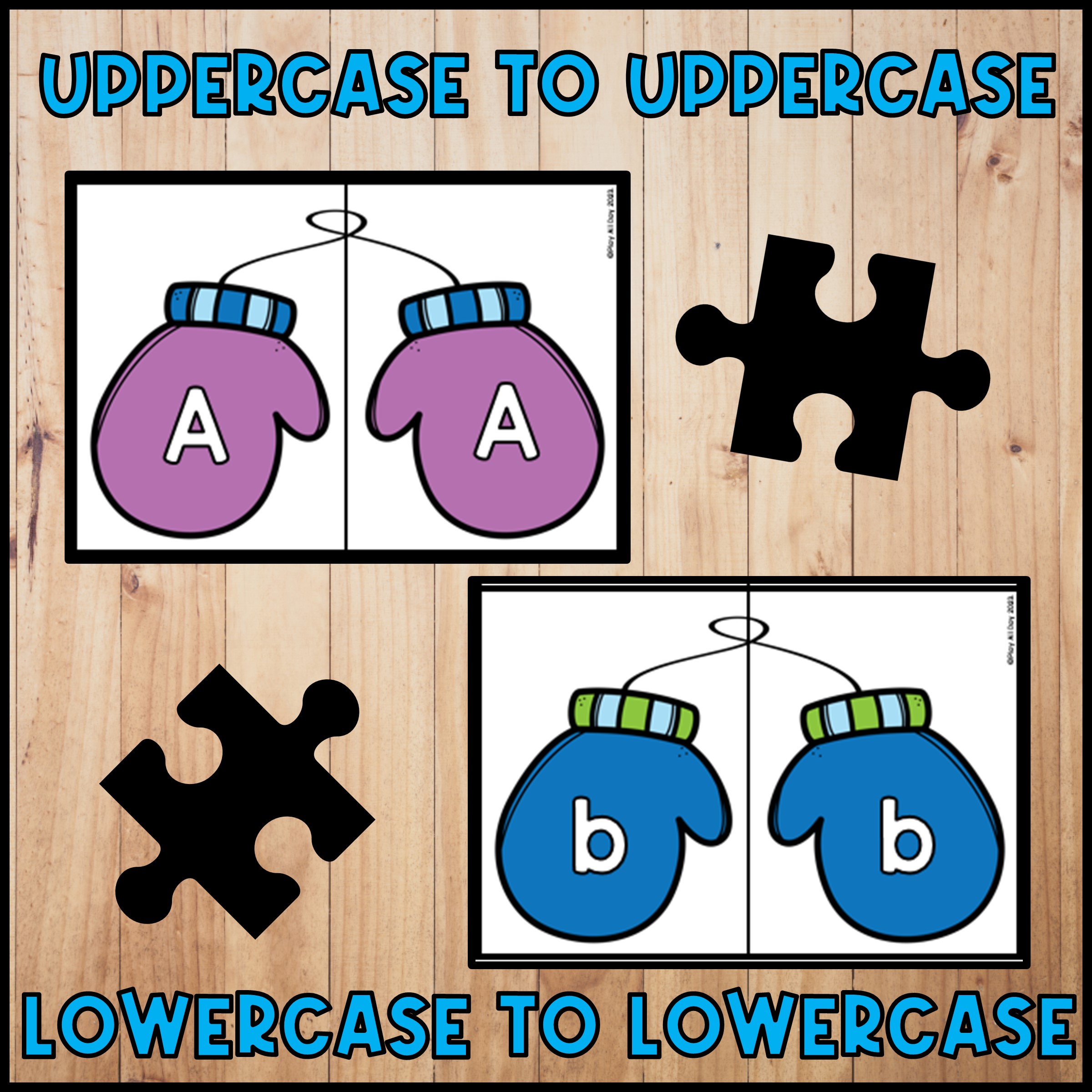 Mittens Letter Matching Puzzles | Winter Alphabet Activities | Made By ...