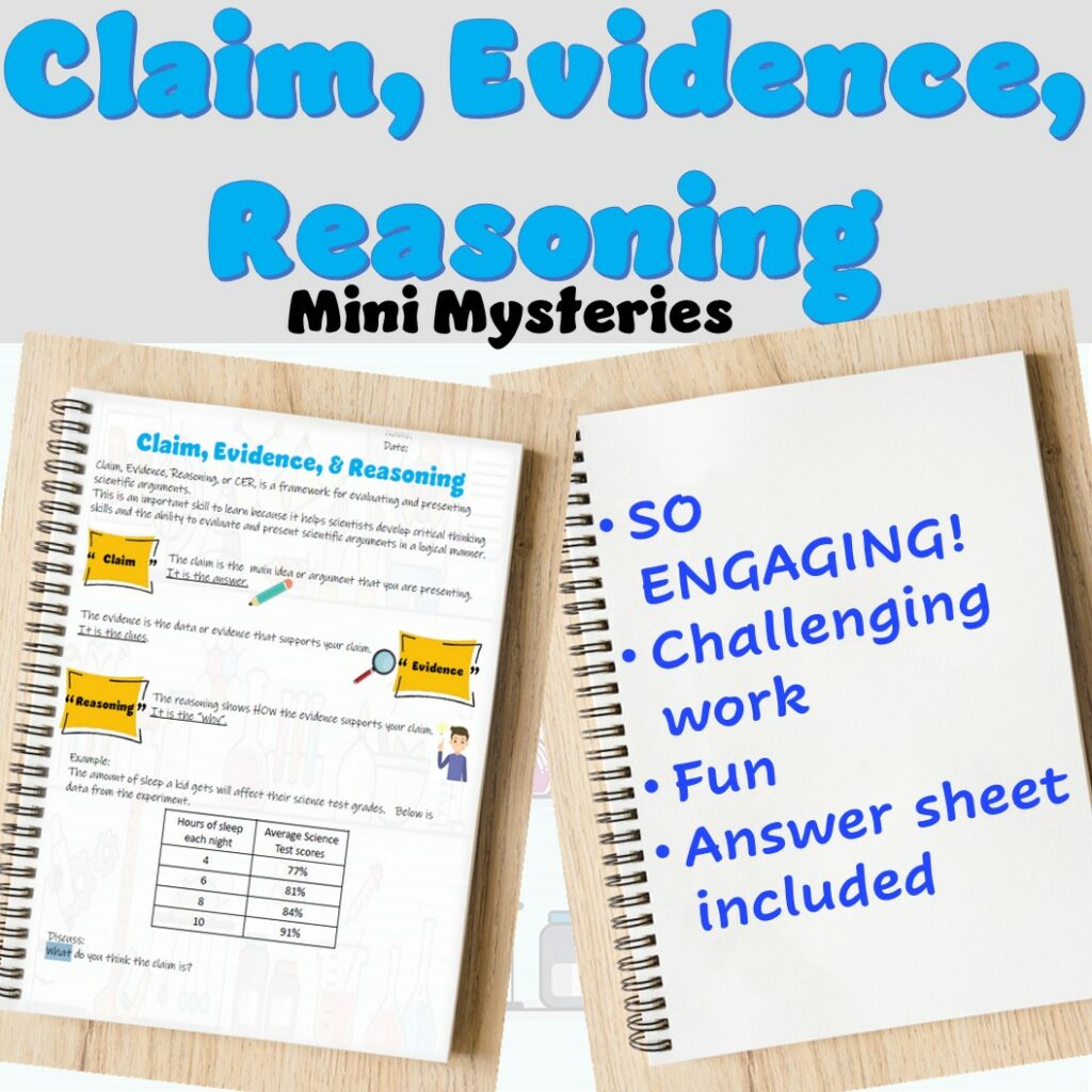 Claim Evidence Reasoning (CER) Mini Mysteries | Made By Teachers