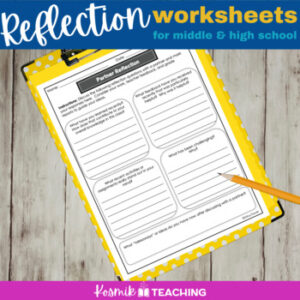 Grade and Goal Reflection Sheet for Middle & High School | Made By Teachers