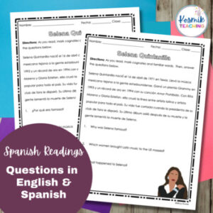 Selena Comprehensible Reading for Spanish 2 + | Made By Teachers