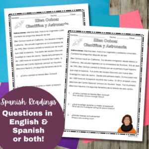 Ellen Ochoa Comprehensible Reading for Spanish 2 + | Made By Teachers