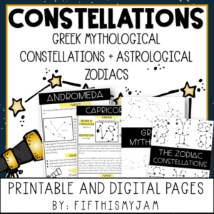 Greek Mythology and Zodiac Constellations Reading Passages | Made By ...