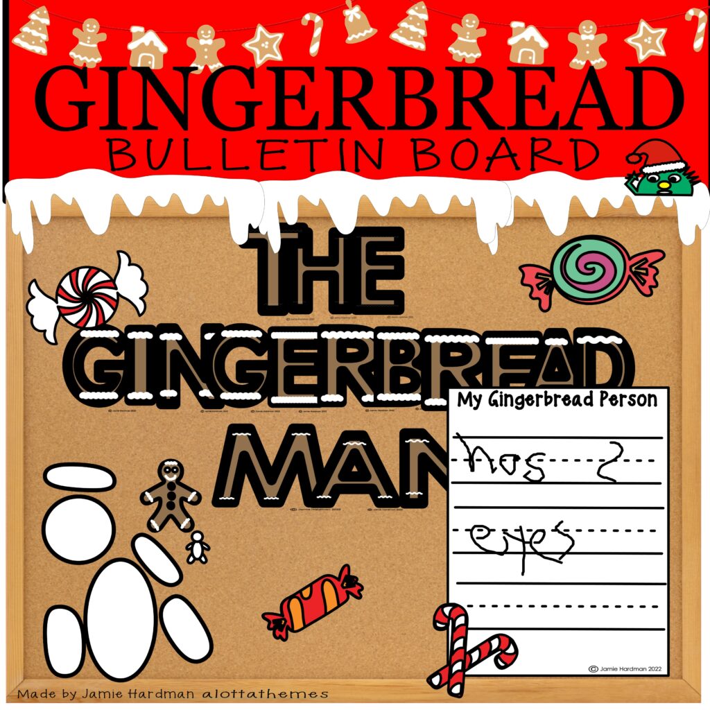 Gingerbread | Holiday Bulletin board set | craftivity | writing | Made ...