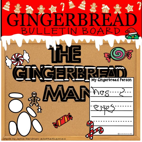 Gingerbread | Holiday Bulletin board set | craftivity | writing | Made ...