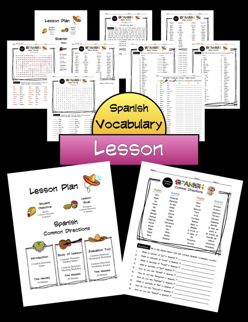 Spanish Common Directions Lesson Packet | Made By Teachers