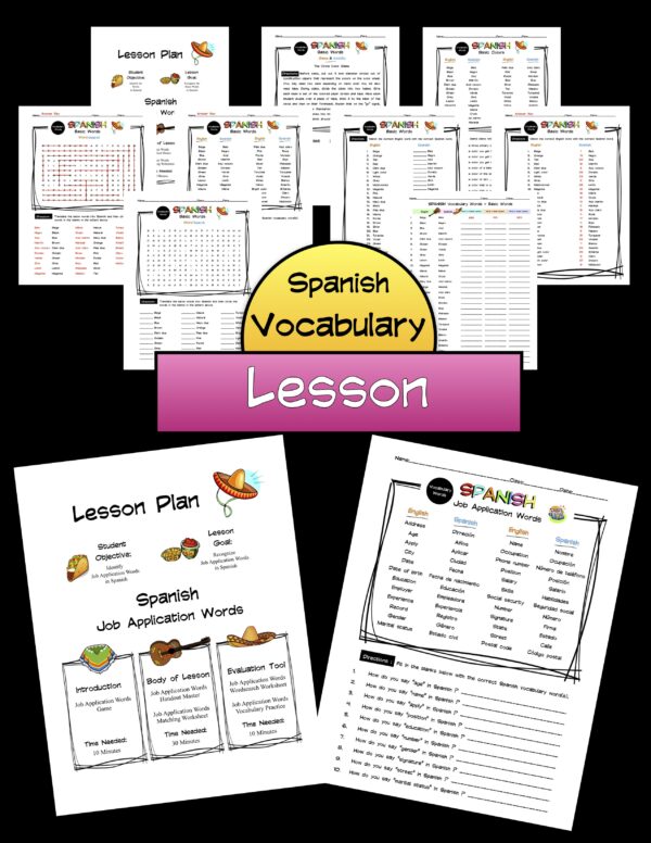 Spanish Job Application Lesson Packet | Made By Teachers
