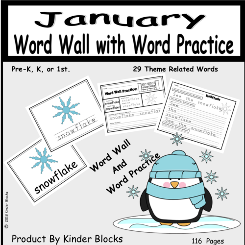 January Word Wall With Word Practice | Made By Teachers