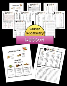 Spanish Daily Routine Words Lesson Packet | Made By Teachers