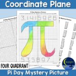 Pi Day Coordinate Plane Mystery Graphing Picture Four Quadrant March ...