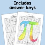 Pi Day Coordinate Plane Mystery Graphing Picture Four Quadrant March ...