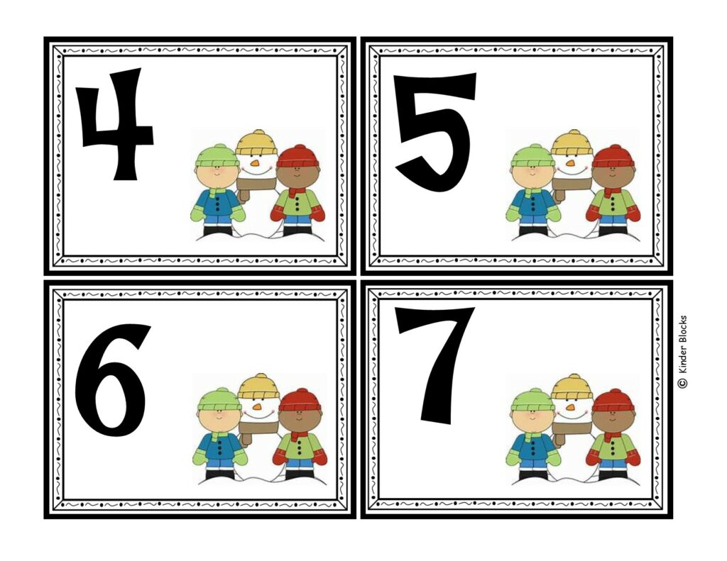 Winter Themed Number Cards 0 - 20 | Made By Teachers