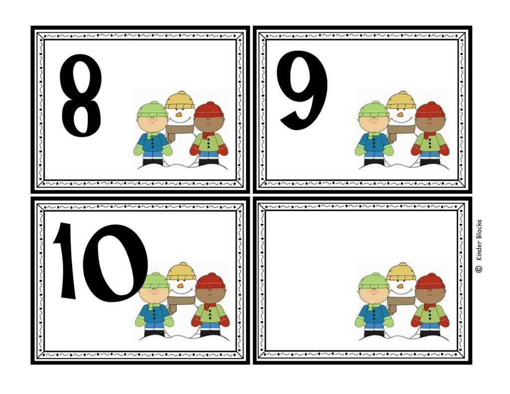 Winter Themed Number Cards 0 - 20 | Made By Teachers