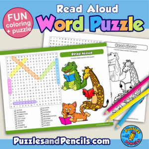 Read Aloud Word Search Puzzle Activity Page | World Read Aloud Day ...