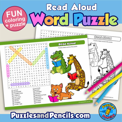 Read Aloud Word Search Puzzle Activity Page | World Read Aloud Day ...