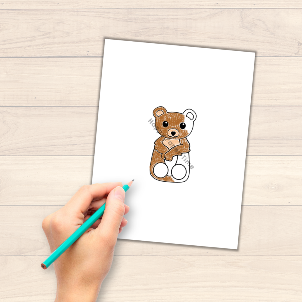 Bear Finger Puppet Printable Woodland Animal Coloring Paper Craft ...