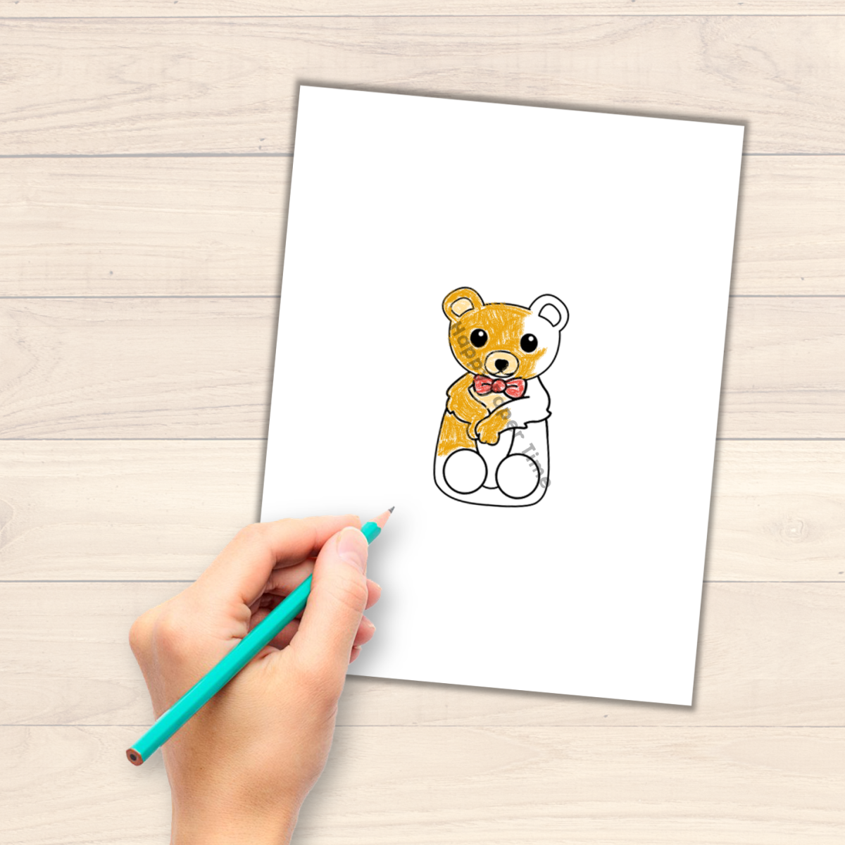 Bear Finger Puppet Printable Woodland Animal Coloring Paper Craft ...