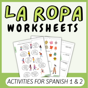 7 Worksheets for the Clothes Unit in Spanish Class - La Ropa | Made By ...