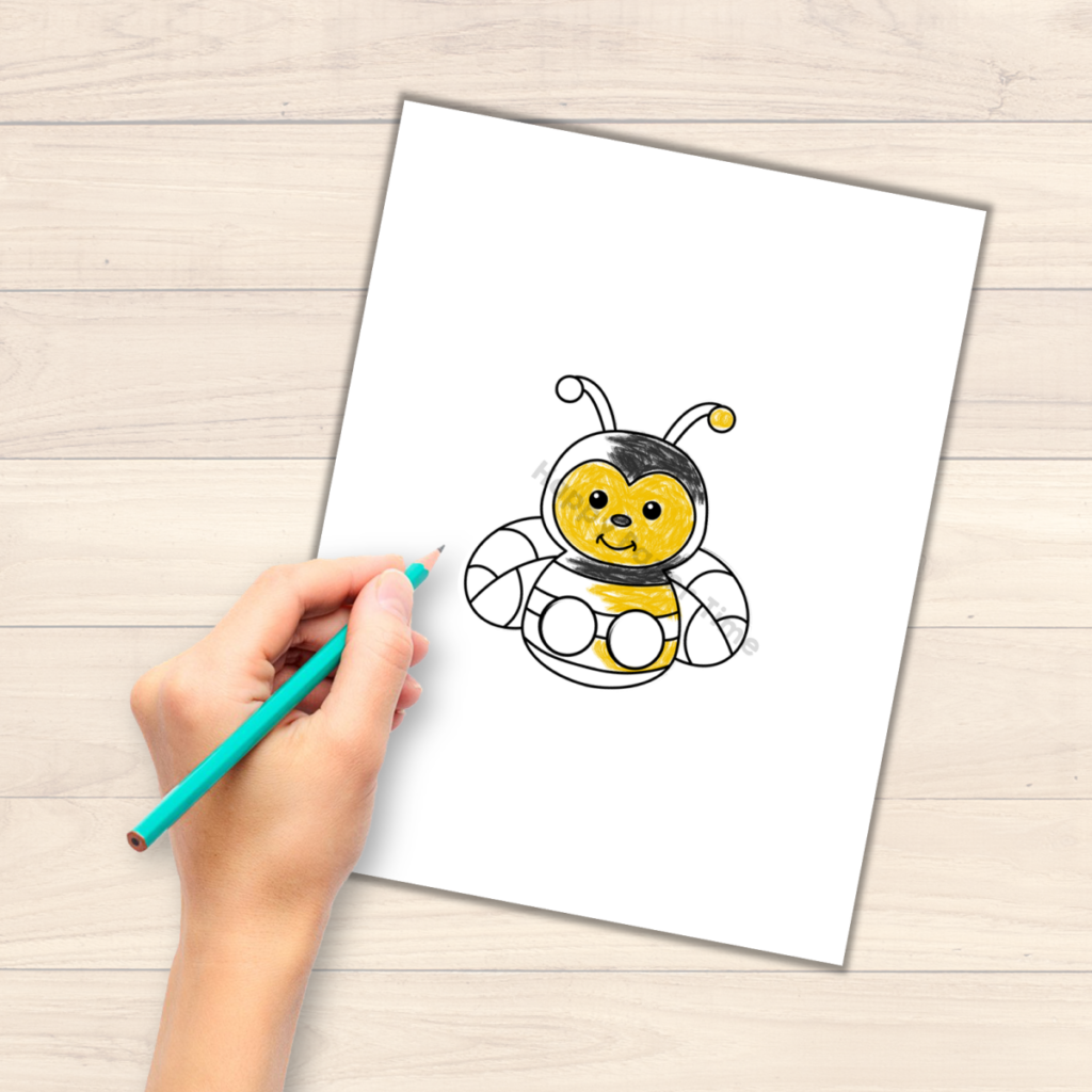 Bee Finger Puppet Printable Insect Animal Coloring Paper Craft Activity ...