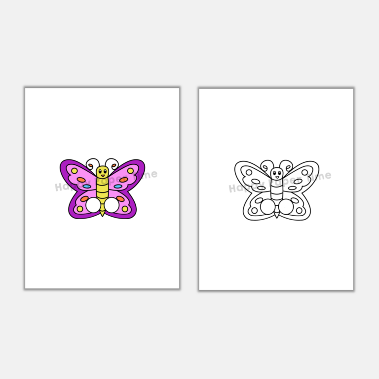 Butterfly Finger Puppet Printable Insect Animal Coloring Paper Craft ...
