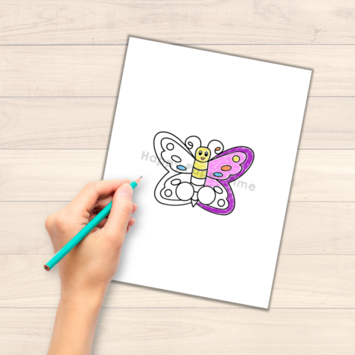 Butterfly Finger Puppet Printable Insect Animal Coloring Paper Craft ...