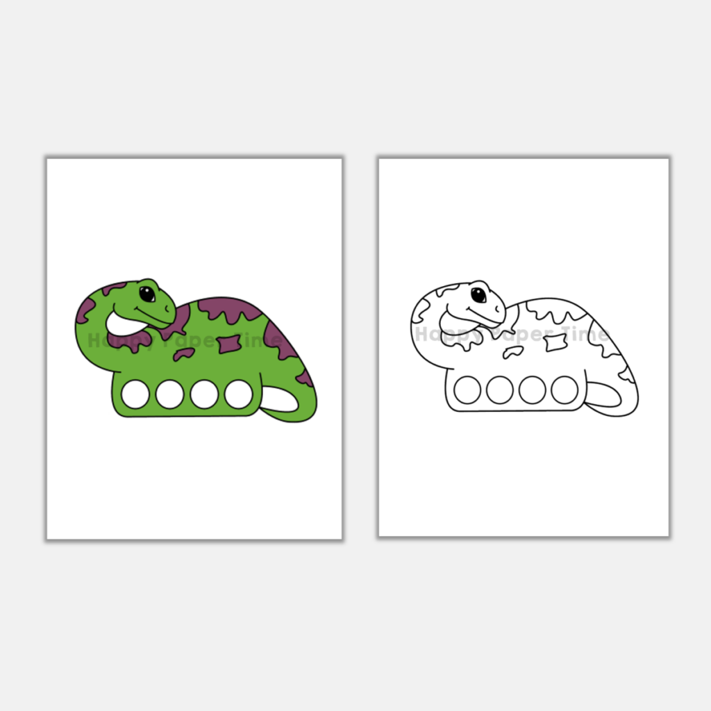 Brontosaurus Finger Puppet Printable Dinosaur Coloring Paper Craft ...