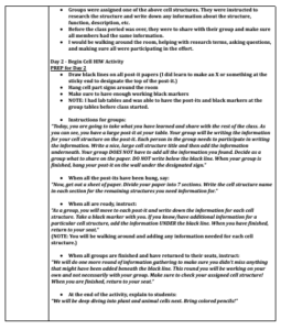 6th Science Lesson Cell Structure and Function OAS 6.LS1.2 NGSS MS-LS1 ...