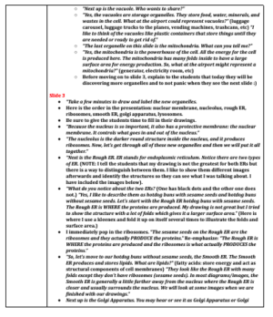 6th Science Lesson Cell Structure and Function OAS 6.LS1.2 NGSS MS-LS1 ...